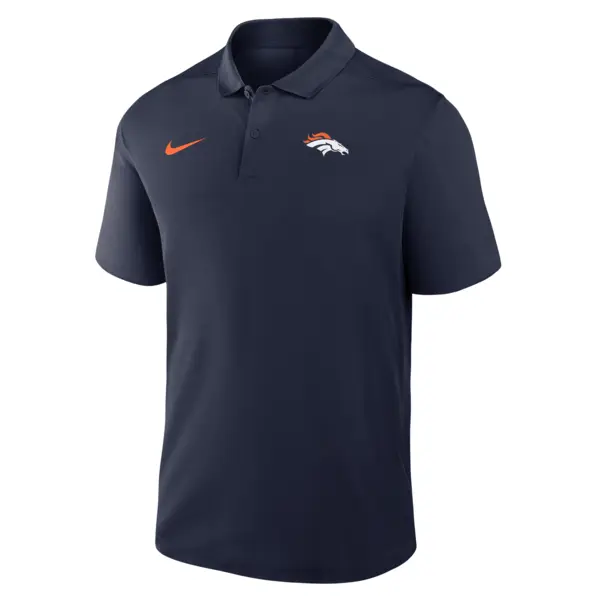 Nike Denver Broncos Logo Victory Dri-fit Nfl Polo - Blue