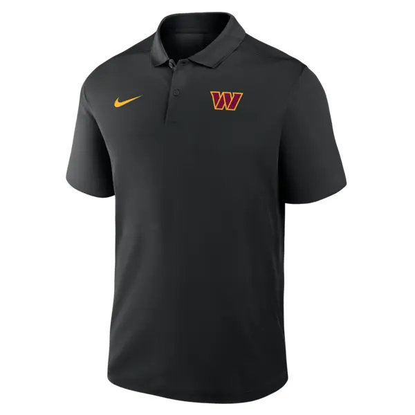 Nike Washington Commanders Logo Victory Dri-fit Nfl Polo - Black