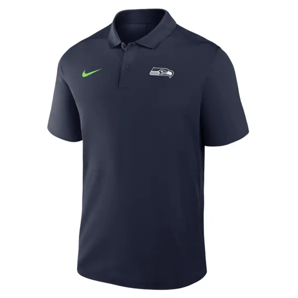 Nike Seattle Seahawks Logo Victory Dri-fit Nfl Polo - Blue