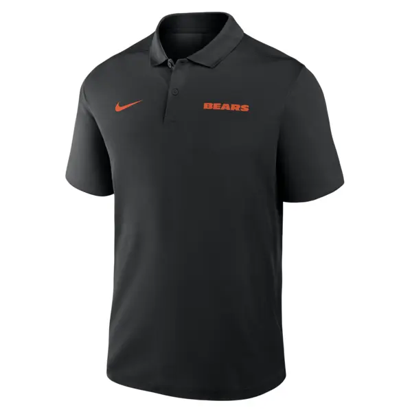 Nike Chicago Bears Wordmark Victory Dri-fit Nfl Polo - Black
