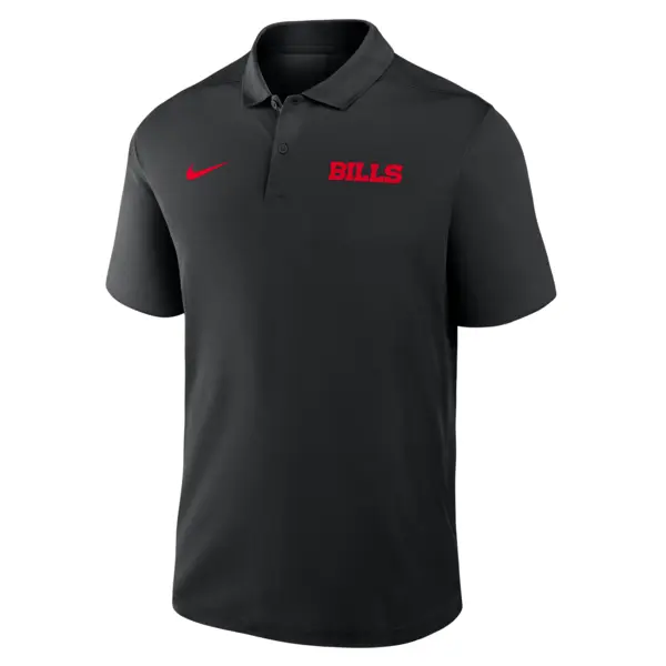 Nike Buffalo Bills Wordmark Victory Dri-fit Nfl Polo - Black