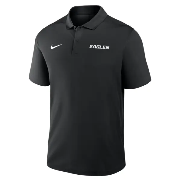 Nike Philadelphia Eagles Wordmark Victory Dri-fit Nfl Polo - Black