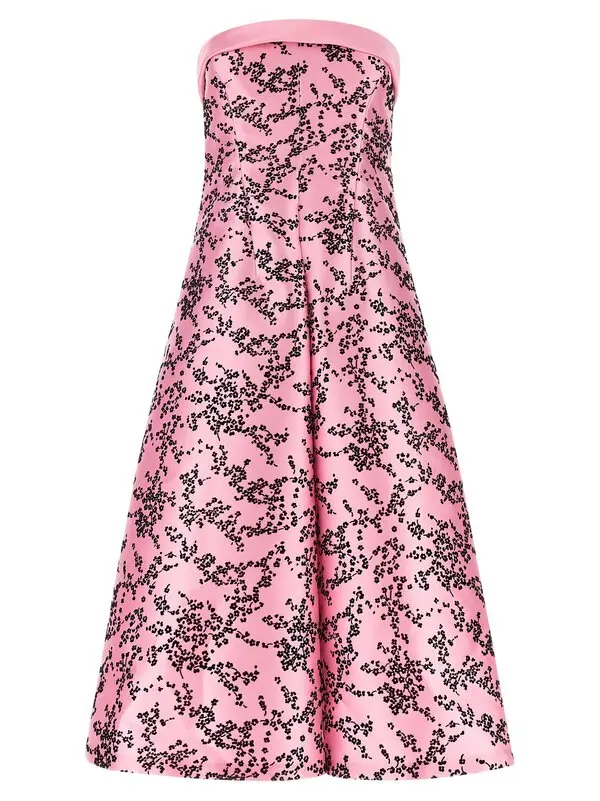 Alberta Ferretti Mikado Floreale Dress - Multicolor