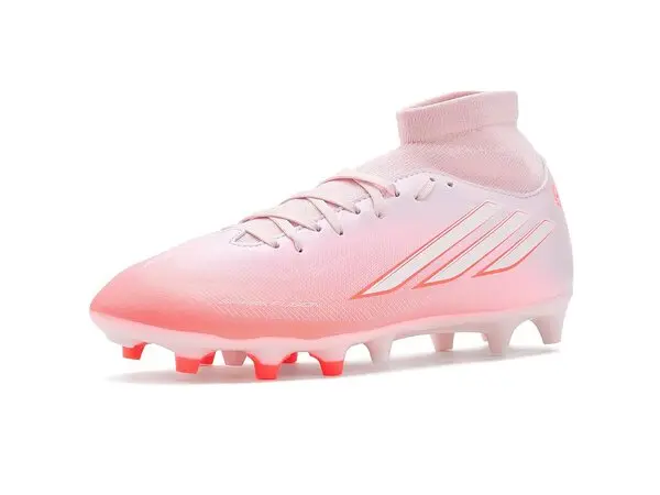Adidas F50 Sparkfusion Club Mid Top Firm Ground/artificial Ground Soccer Shoes Solar Turbo/white/distilled - Pink