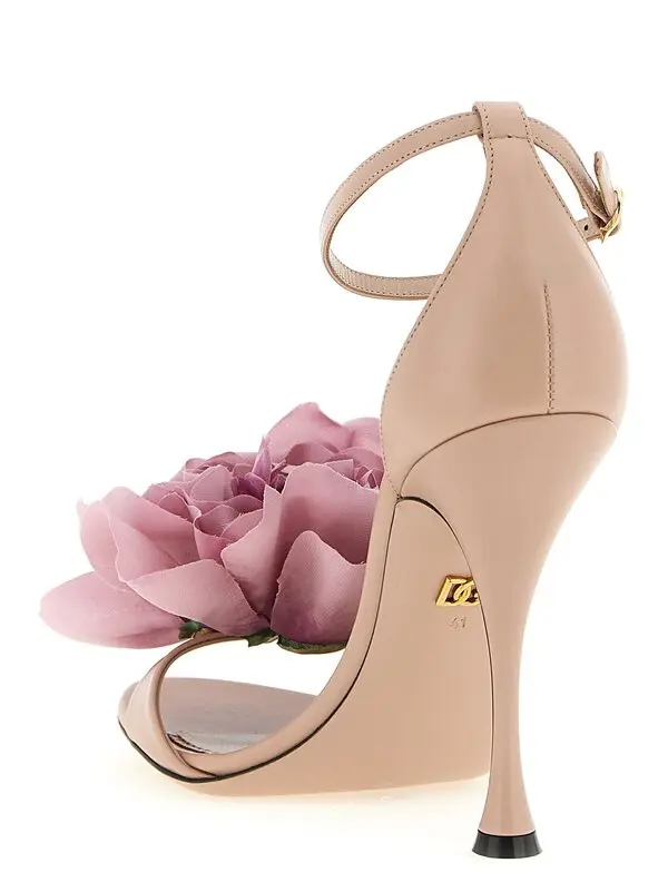 Dolce & Gabbana Bouquet' Calf Leather Sandals