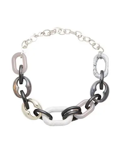 Luisa Spagnoli Resin And Brass Necklace - Grey