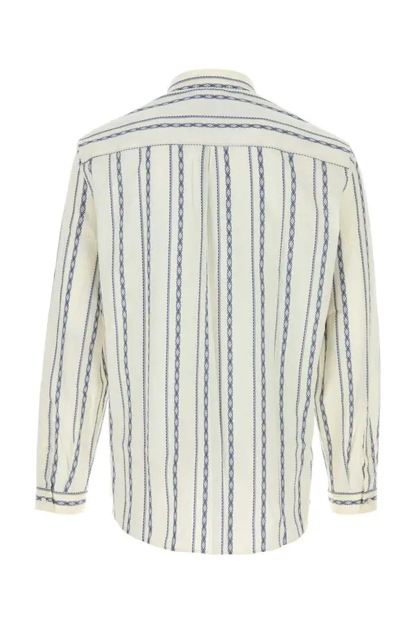 Brunello Cucinelli Embroidered Stretch Cotton Shirt