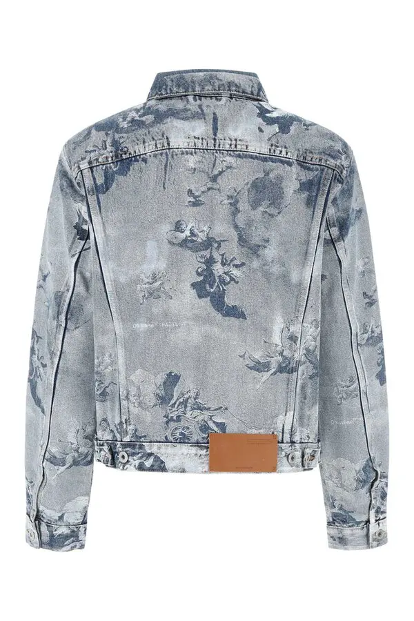 Off-White Printed Denim Jacket - Multicolor