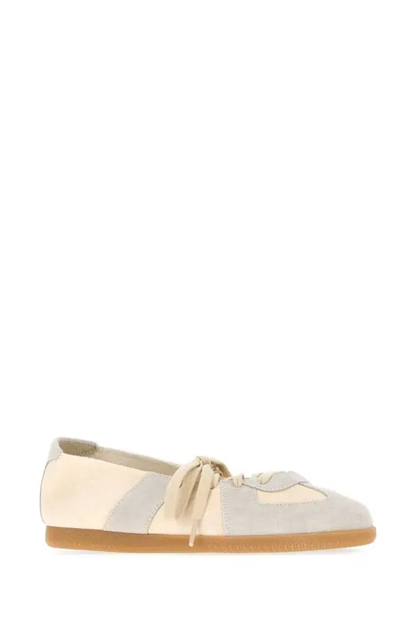 MAISON MARGIELA Two-tone Leather And Suede Ballerinas - Multicolor