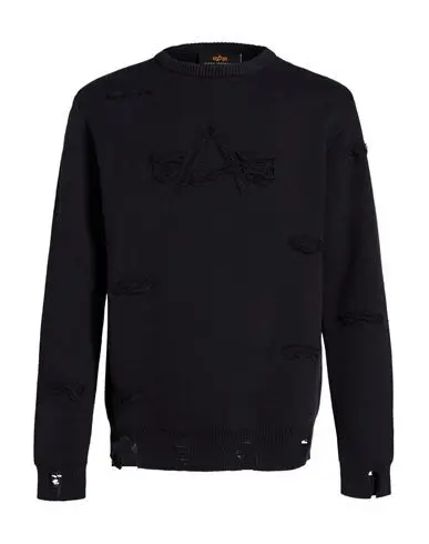 Alpha Industries Sweater Midnight Size Cotton - Blue
