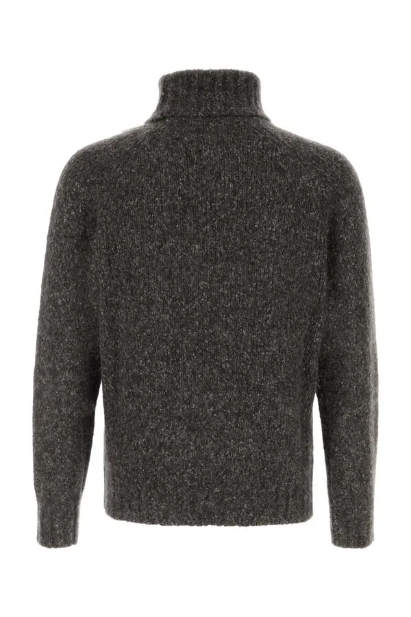 Brunello Cucinelli Melange Cashmere Blend Sweater - Gray
