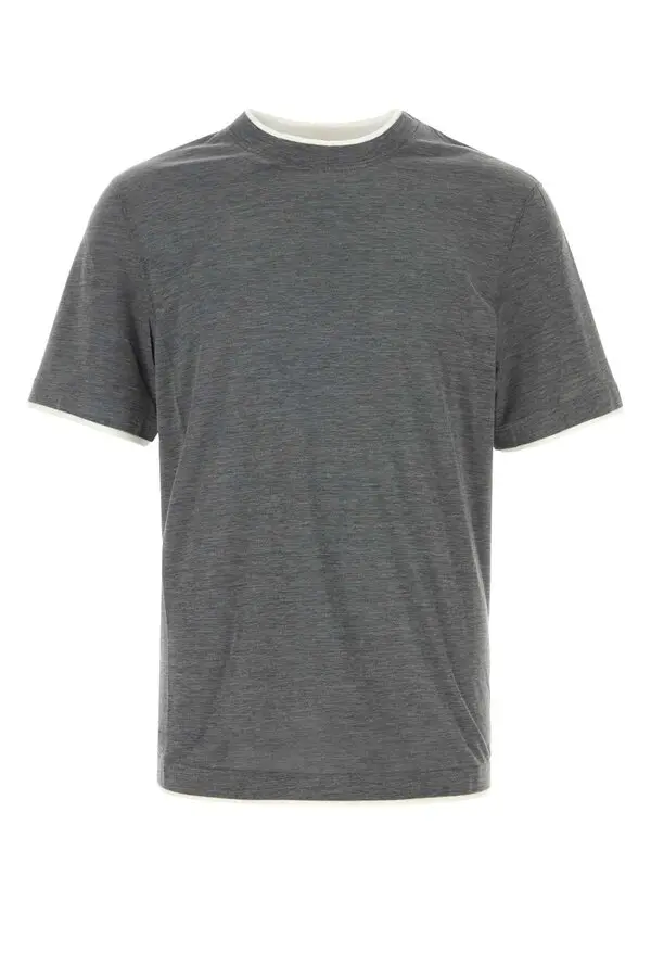 Brunello Cucinelli Dark Grey Jersey T-shirt