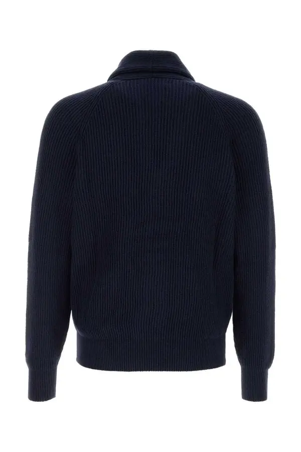 Brunello Cucinelli Navy Cotton Cardigan