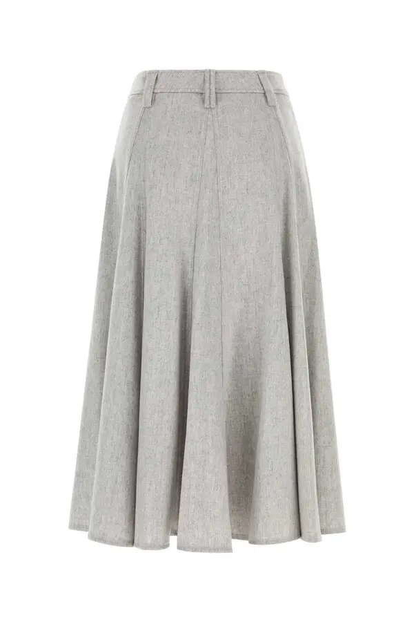Brunello Cucinelli Wool Skirt - Gray