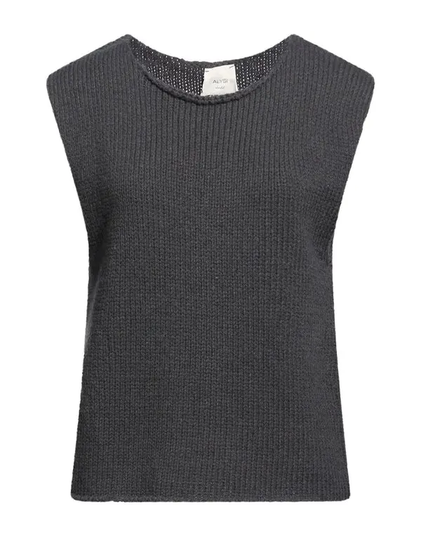 ALYSI Sweater Charcoal Size Wool, Cashmere