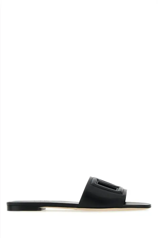 Dolce & Gabbana Vit.liscio Calf Leather Slides - Multicolor