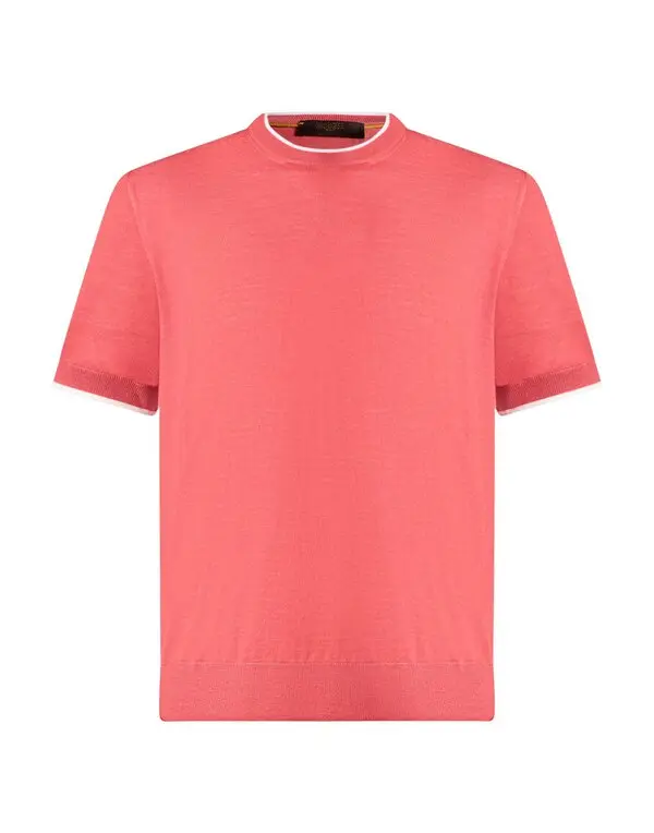 MOORER Sweater Coral Size Virgin Wool - Red