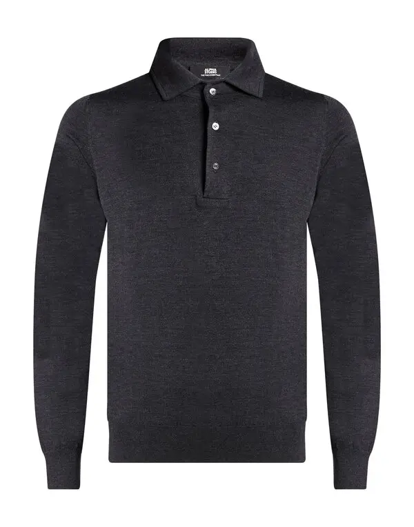 Alpha Studio The Fine Essentials Sweater Charcoal Size Merino Wool