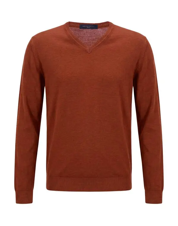 DANIELE FIESOLI Merino Wool V-neck Sweater
