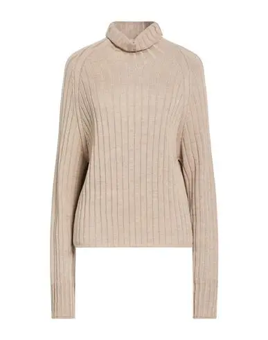 ARAGONA Turtleneck Taupe Size Merino Wool - Grey