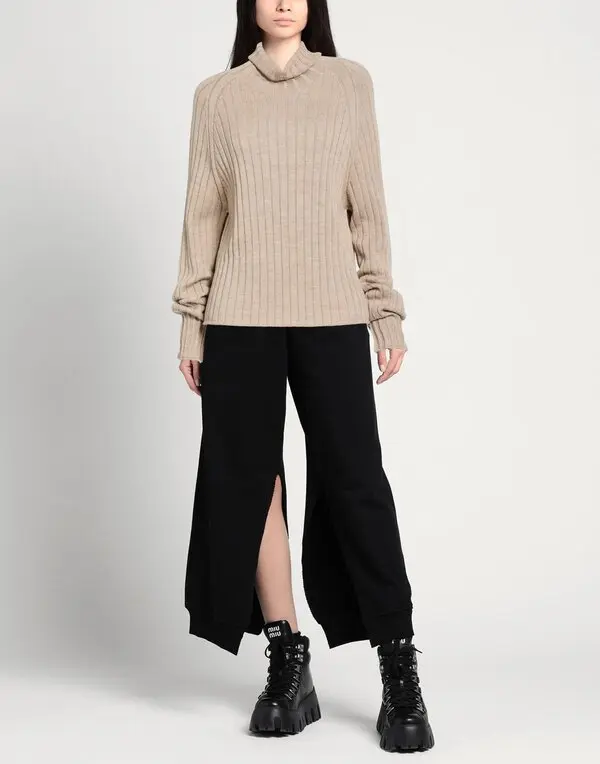 ARAGONA Turtleneck Taupe Size Merino Wool