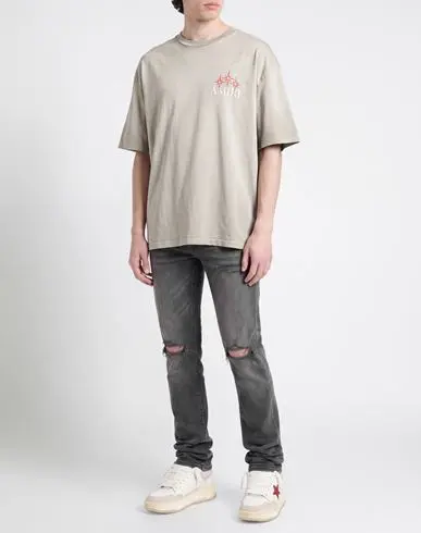 Amiri T-shirt Taupe Size Cotton, Elastane - Grey