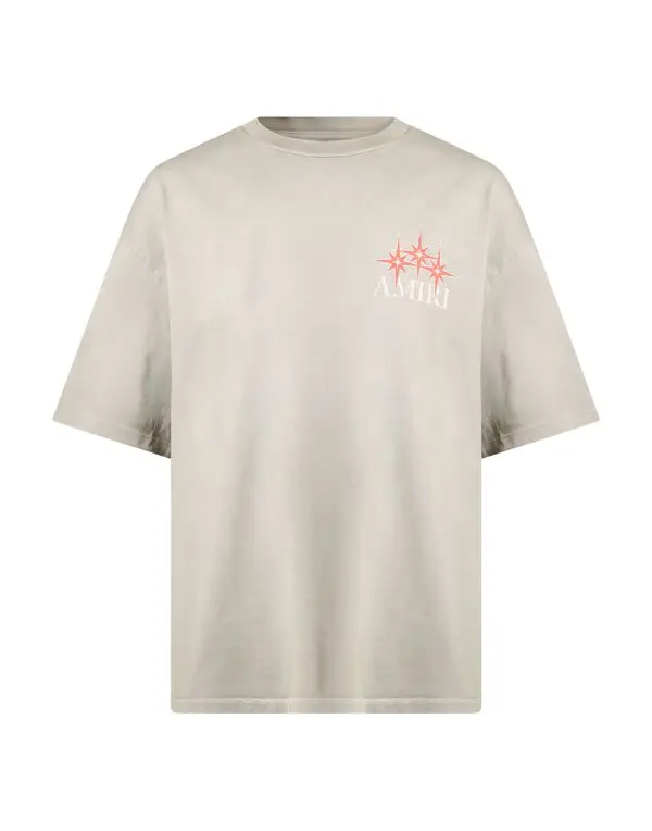 Amiri T-shirt Taupe Size Cotton, Elastane - Grey