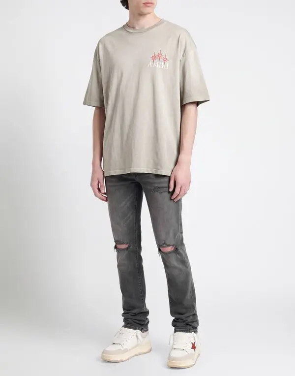 Amiri T-shirt Taupe Size Cotton, Elastane - Grey