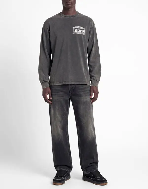 Aries T-shirt Charcoal Size Cotton
