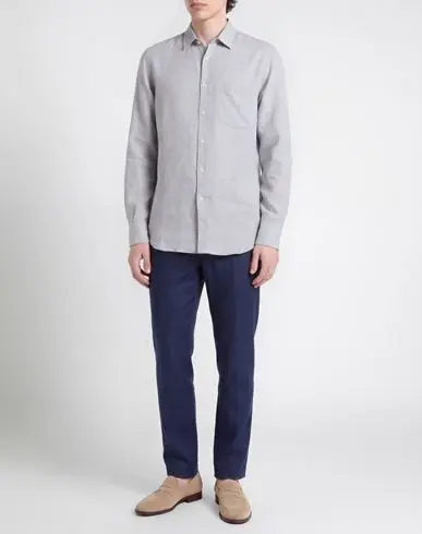 120% Lino Shirt Size Linen - Light Grey