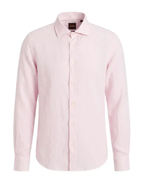 120% Lino Shirt Size Linen - Pink