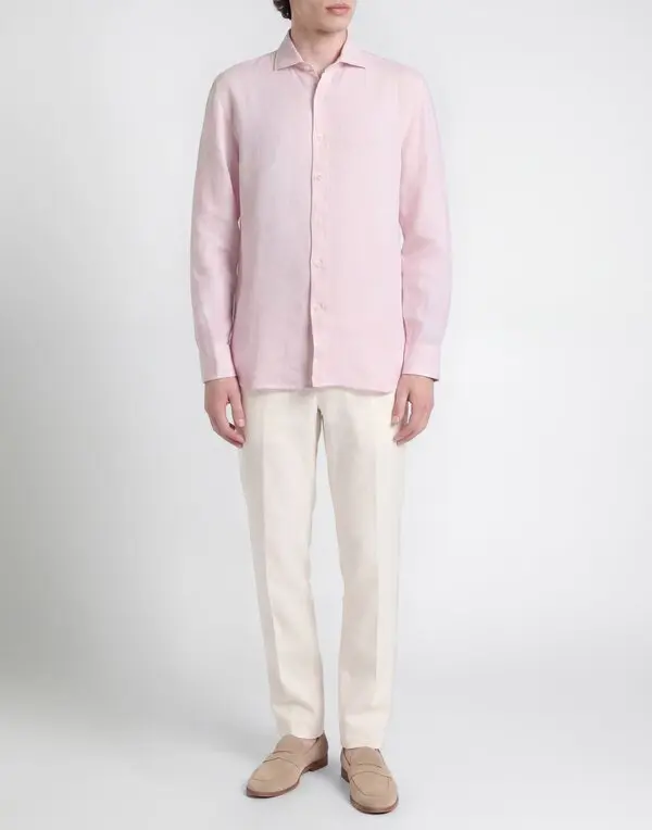 120% Lino Shirt Size Linen - Pink