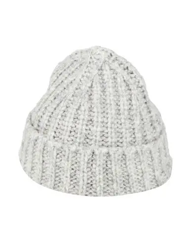 ANNA MOLINARI Hat Size Wool, Metal Fiber, Polyamide - Grey