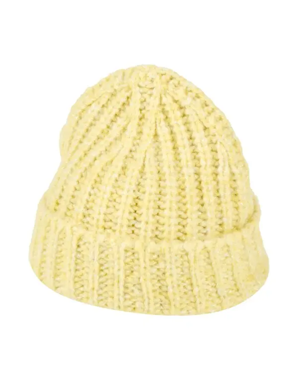 ANNA MOLINARI Hat Size Wool, Metal Fiber, Polyamide - Yellow