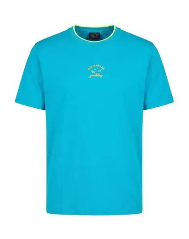 Paul & Shark T-shirt Turquoise Size Cotton