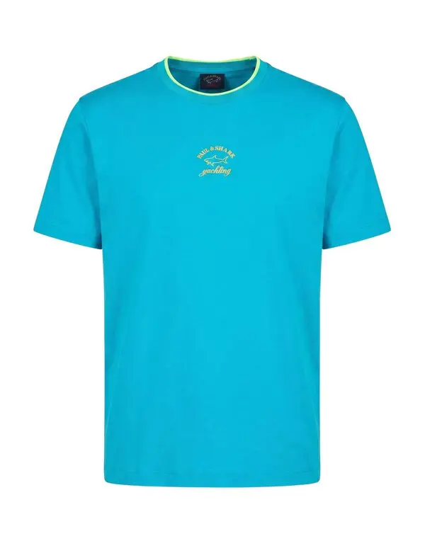 Paul & Shark T-shirt Turquoise Size Cotton