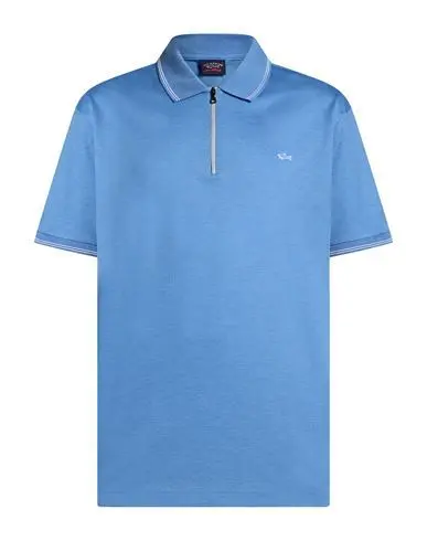 Paul & Shark Polo Shirt Azure Size Cotton - Blue