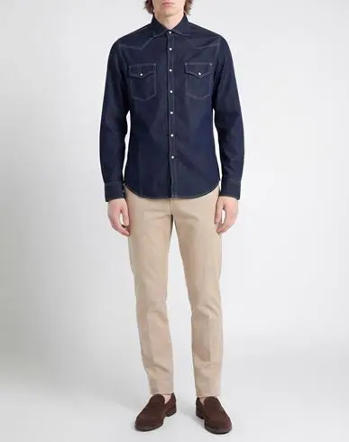 MOORER Denim Shirt Size Cotton