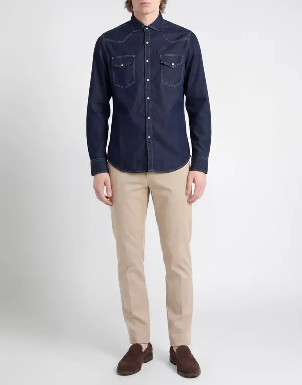 MOORER Denim Shirt Size Cotton