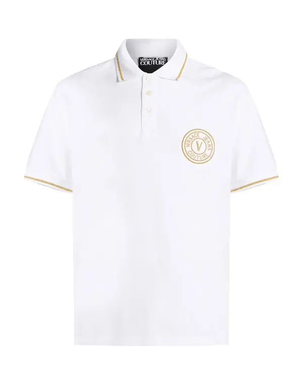 Versace Polo Shirt Size Cotton, Polyester, Elastane, Metallic Fiber