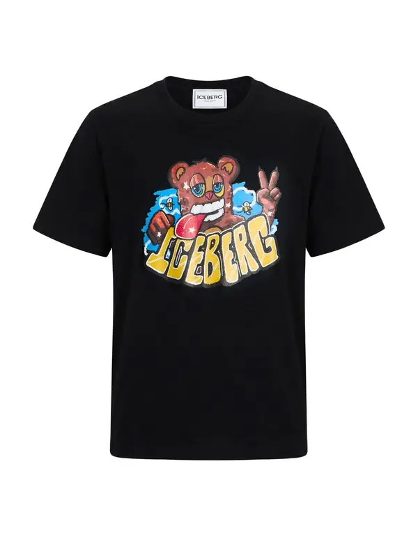 Iceberg T-shirt Size Cotton - Black