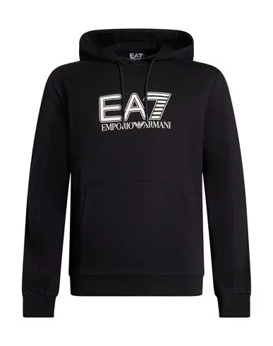 EA7 French Terry Hooded Sweatshirt - Black