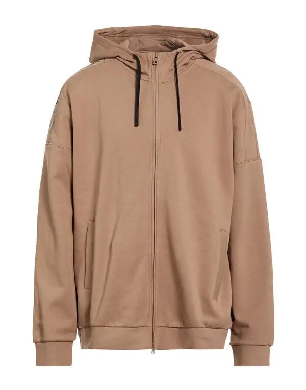 EA7 Zip-up Hooded Sweatshirt - Light Brown