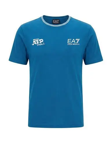 EA7 T-shirt Size Polyester, Cotton, Elastane - Azure