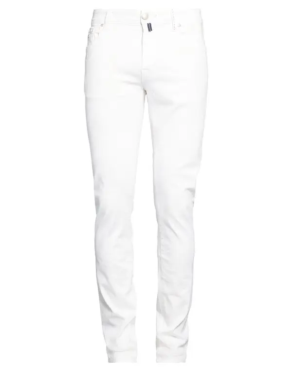 TRAMAROSSA Jeans Ivory Size Cotton, Polyester, Elastane