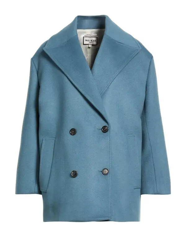 Paul & Joe Coat Slate Size Wool, Polyester, Cashmere