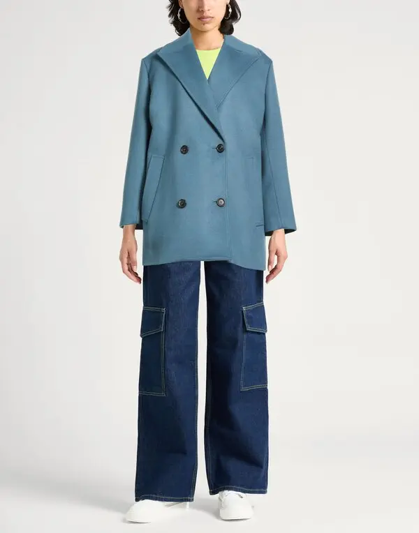 Paul & Joe Coat Slate Size Wool, Polyester, Cashmere