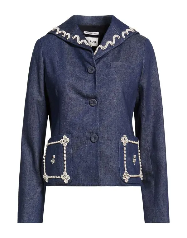 Paul & Joe Denim Outerwear Size Cotton, Elastane