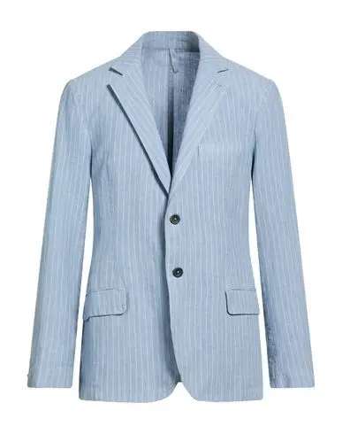 120% Lino Blazer Light Size Linen - Blue
