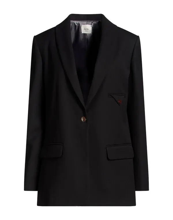 ALYSI Chocolat Blazer Size Polyester, Virgin Wool